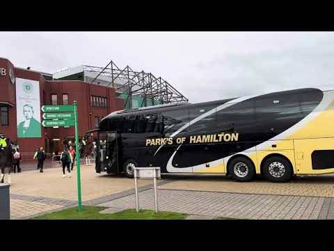 Celtic Team Bus Arriving Before the Celtic V Lazio Game - Football Mad ...