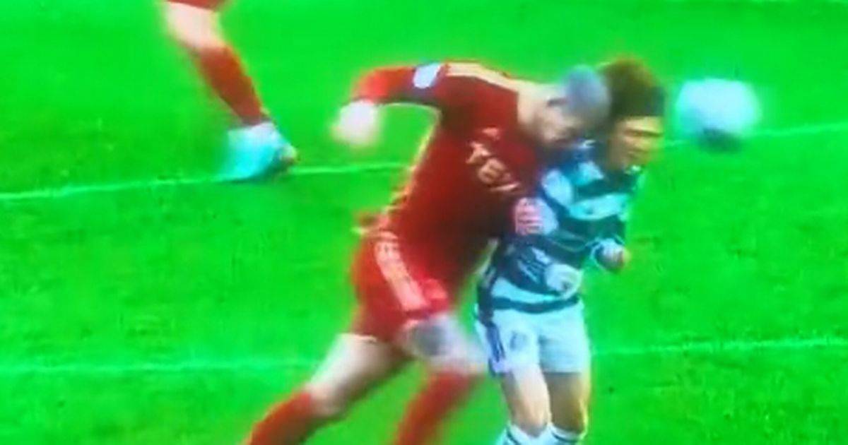 Sickening clash of heads sees Celtic star ‘knocked out before he hits ...