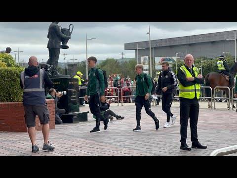 All New Signings on the Celtic Team Bus Arriving Before the Celtic V ...