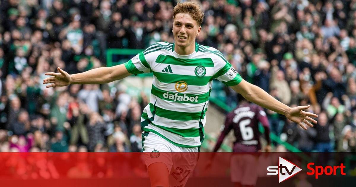 Arne Engels scores first Celtic goal as league leaders beat Hearts to ...