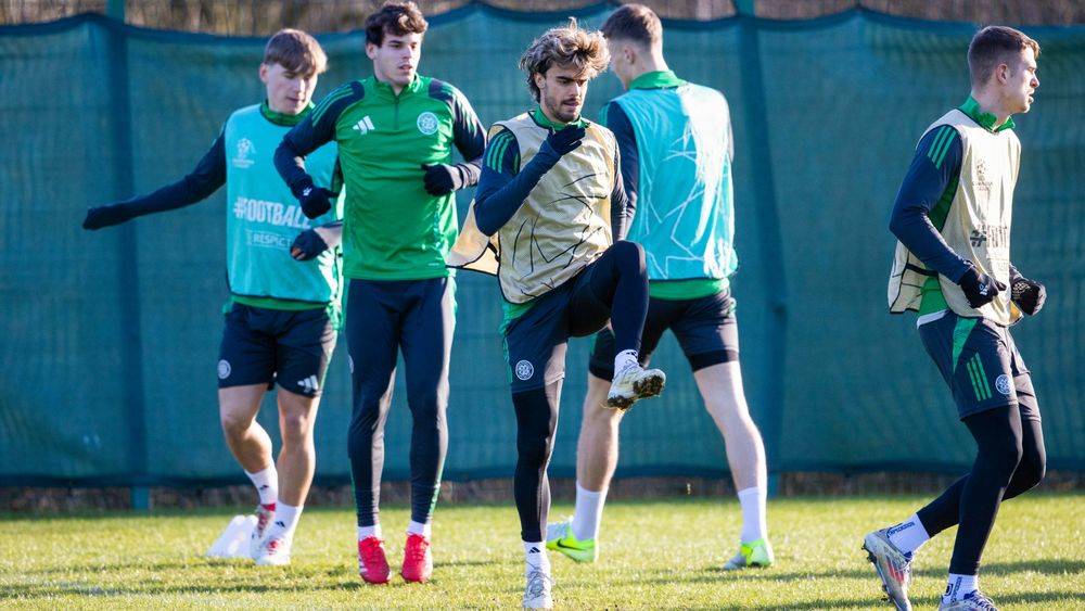 Training Gallery: Aston Villa v Celtic - Celtic FC - 28 Jan 2025