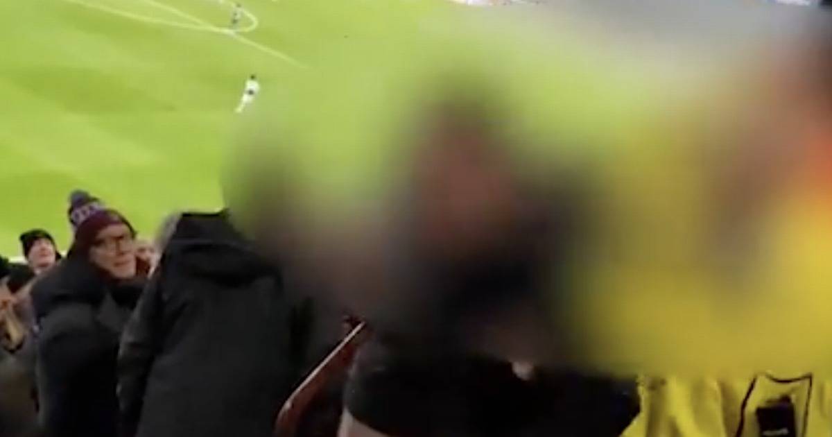 Fan ‘had head stomped on’ as chaos erupted in brawl during Aston Villa ...