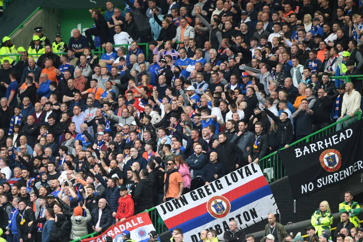 Watch as Rangers supporter chants boom around otherwise empty Celtic ...
