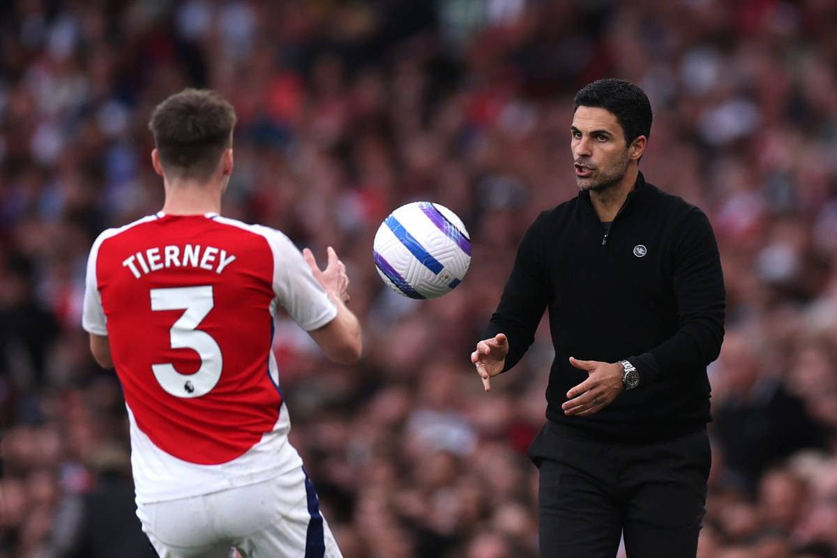 ‘I’m so tired’ – Arsenal fans riled up at Mikel Arteta’s Kieran Tierney ...
